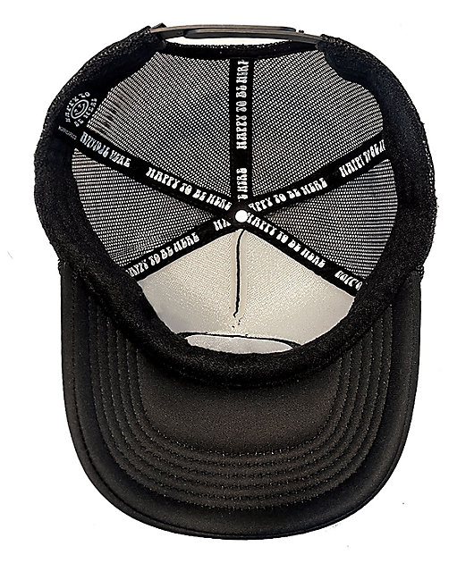 Happy Caps Double Blind Black Trucker Hat | Zumiez