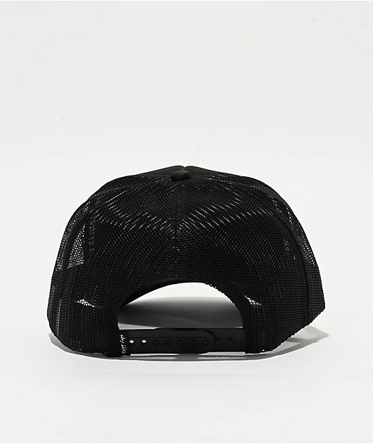 Happy Caps Double Blind Black Trucker Hat | Zumiez