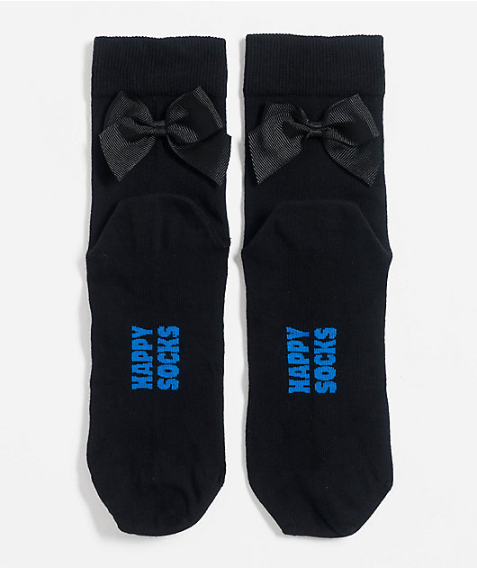 Happy Socks Bow Black Crew Socks | Zumiez