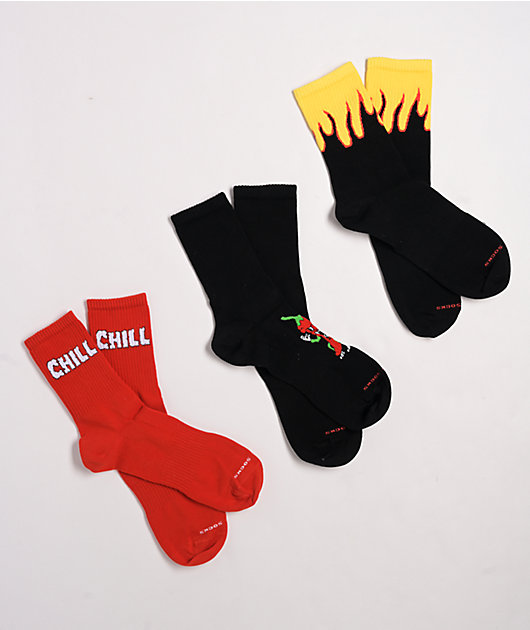 Happy Socks Extra Spicy 3 Pack Crew Socks | Zumiez
