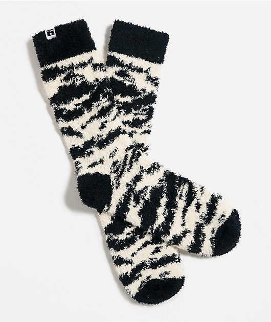 Happy Socks Fluffy Zebra Crew Socks | Zumiez