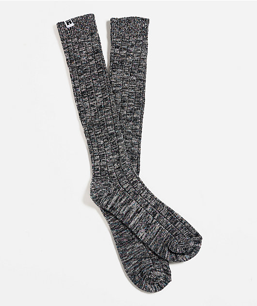 Happy Socks Shimmer Grey Slouch Crew Socks | Zumiez
