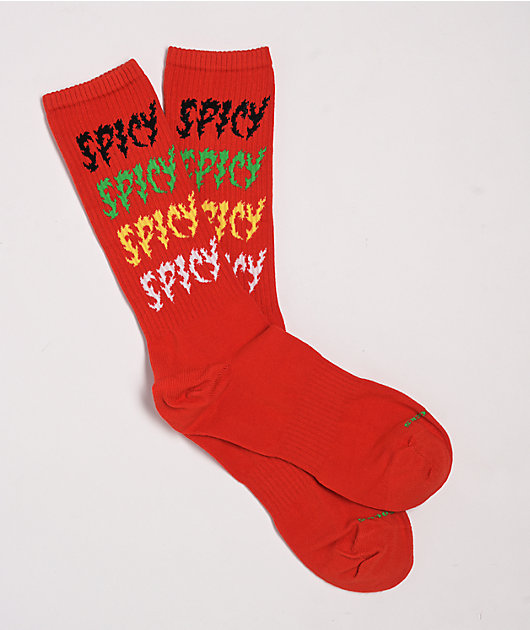 Happy Socks Spicy Red Crew Socks | Zumiez