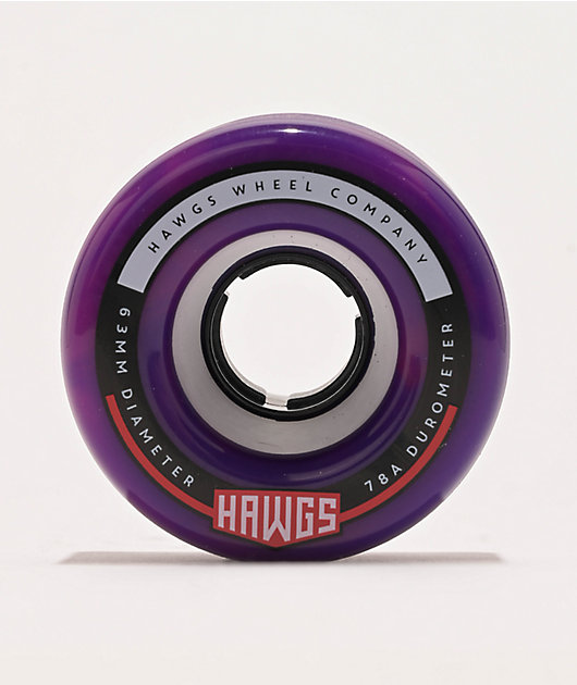 Hawgs Fatty 63mm 78a Purple & Pink Swirl Cruiser Wheels | Zumiez