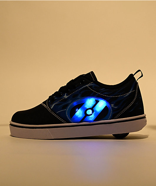 Heelys Pro 20 Light Up Lightning Black & Blue Shoes | Zumiez