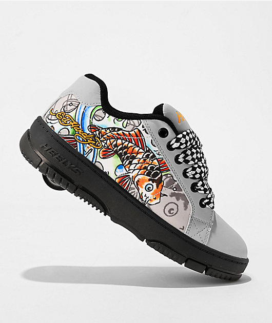 Heelys x Ed Hardy Kolect Koi Grey Shoes | Zumiez