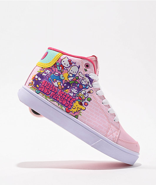Heelys x Hello Kitty Kids Pro Midigi Pink & White Shoes | Zumiez