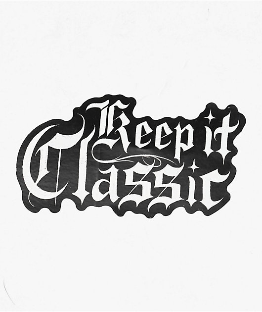 Hey Ruca Keep It Classic Black Sticker | Zumiez