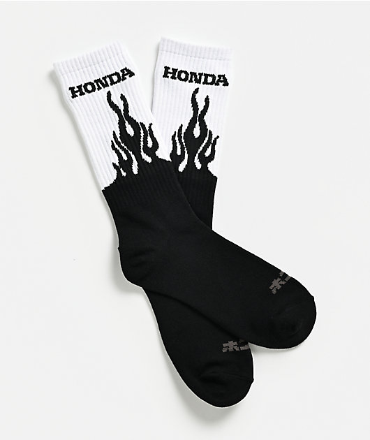 Honda LA Flames Black & White Crew Socks | Zumiez