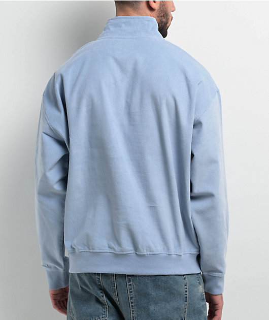Howl Blue Corduroy Quarter Zip Sweatshirt | Zumiez