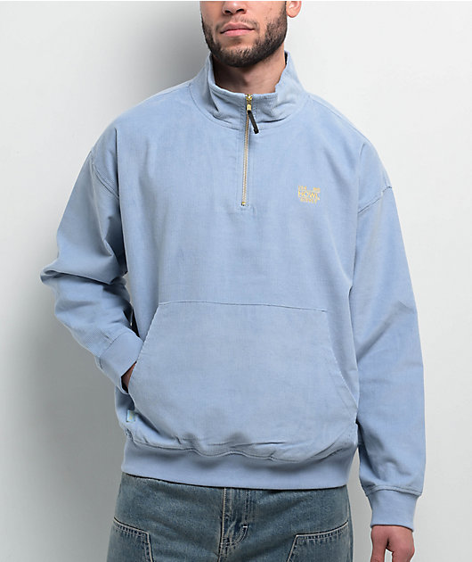 Howl Blue Corduroy Quarter Zip Sweatshirt | Zumiez