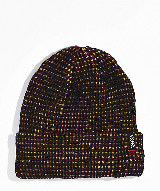 Howl Slash Red & Black Beanie | Zumiez