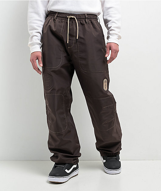 Howl x Public Brown 10K Snowboard Pants 2025 | Zumiez