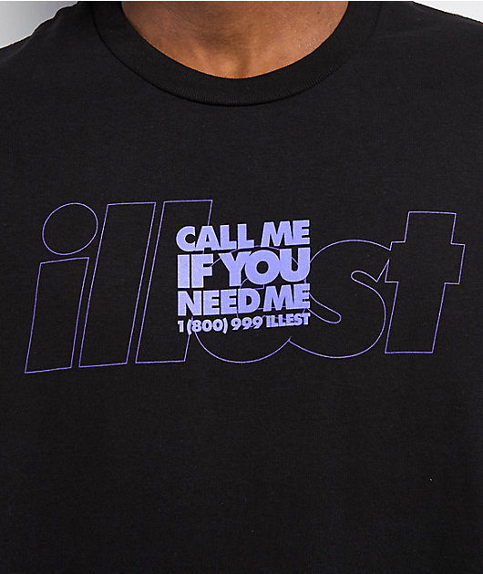 Illest Call Me Black T-Shirt | Zumiez