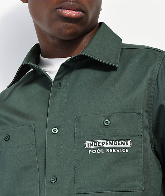 Independent Pool Service Green Work Shirt | Zumiez