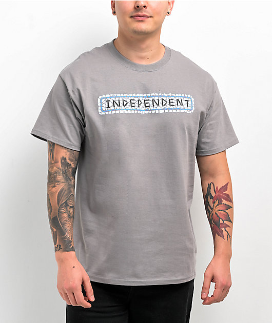 Independent Tile Bar Grey T-Shirt | Zumiez