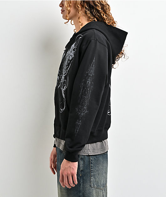 Insomnia Visuals Double Cross Black Zip Hoodie | Zumiez