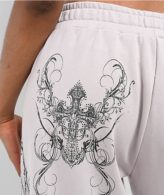 Insomnia Visuals Double Cross Grey Sweatpants | Zumiez