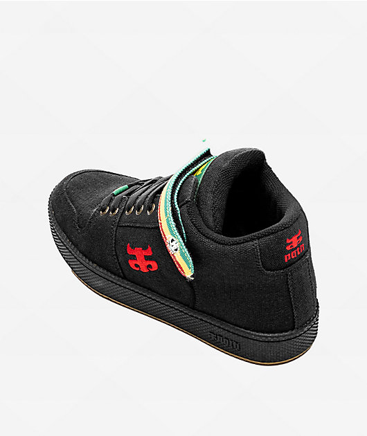 Ipath Grasshopper Black & Rasta Skate Shoes | Zumiez