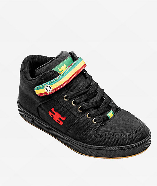 Ipath Grasshopper Black & Rasta Skate Shoes | Zumiez