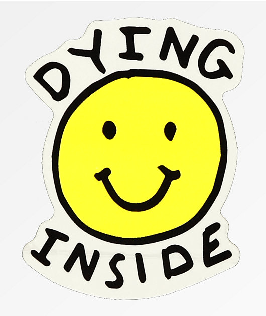 JV by Jac Vanek Dying Inside Sticker | Zumiez