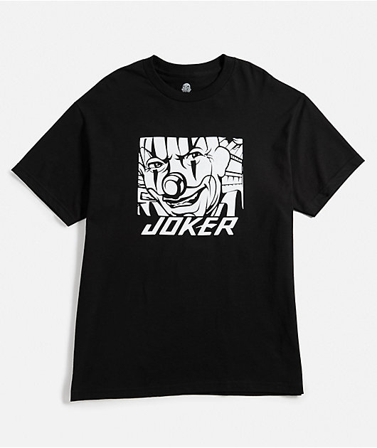 Joker Clown Face Tag Black T-Shirt | Zumiez