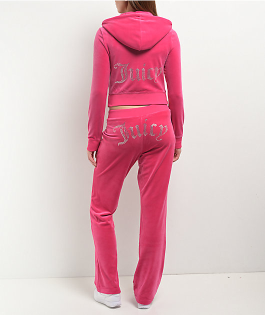 Juicy Couture OG Big Bling Free Love Velour Zip Hoodie | Zumiez