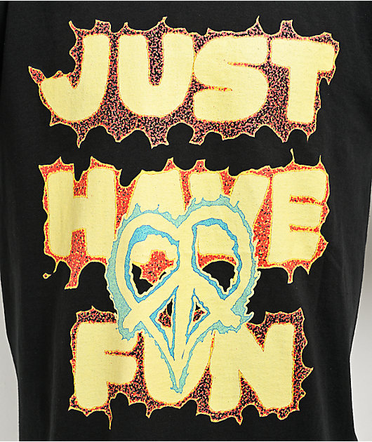 Just Have Fun Sketched Out Black T-Shirt | Zumiez