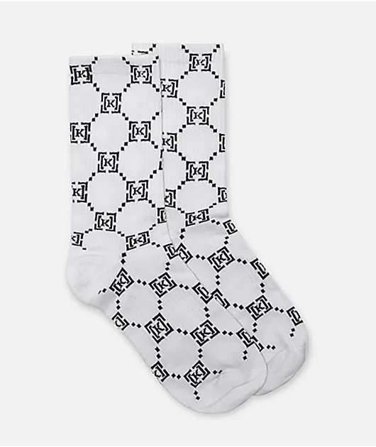 KREW Repeat White Crew Socks | Zumiez