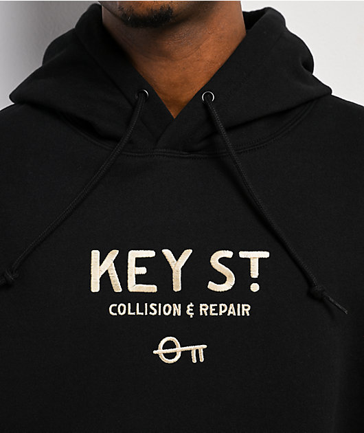 Key Street Collision & Repair Black Heavyweight Hoodie | Zumiez
