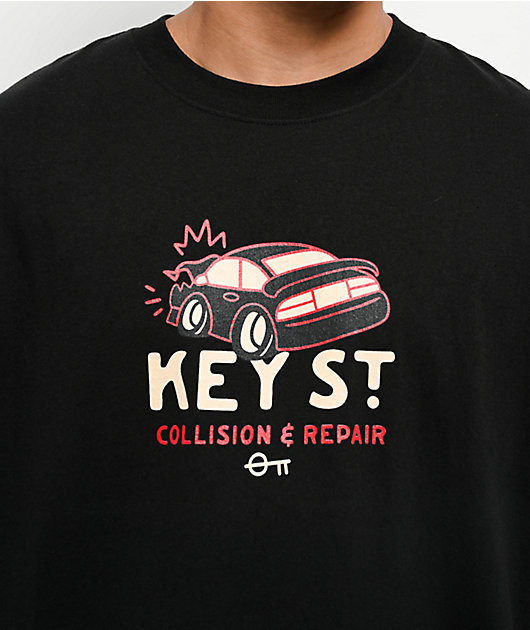 Key Street Collision And Repair Black T-Shirt | Zumiez