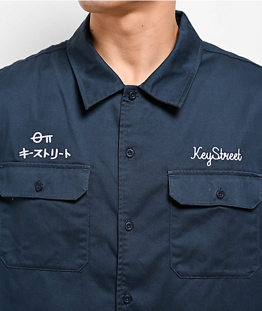 Key Street Kagi Navy Work Shirt | Zumiez