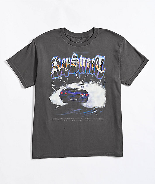 Key Street Kids Burnout Grey T-Shirt | Zumiez