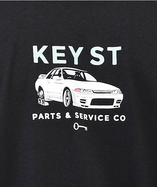 Key Street Parts & Services Black T-Shirt | Zumiez