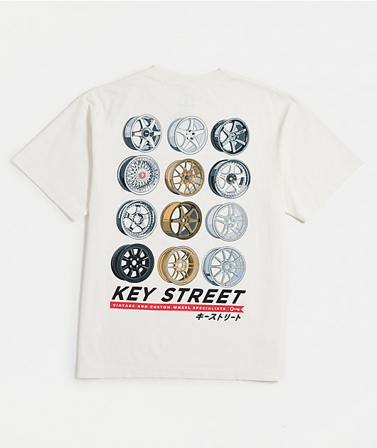 Key Street Wheels White T-Shirt | Zumiez
