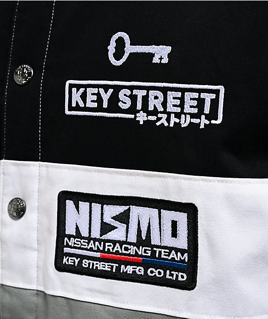 Key Street x NISMO Motorsport Black, White & Grey Racing Jacket | Zumiez