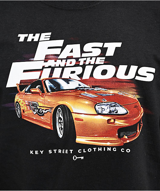 Key Street x The Fast And The Furious Brian's Car Black T-Shirt | Zumiez