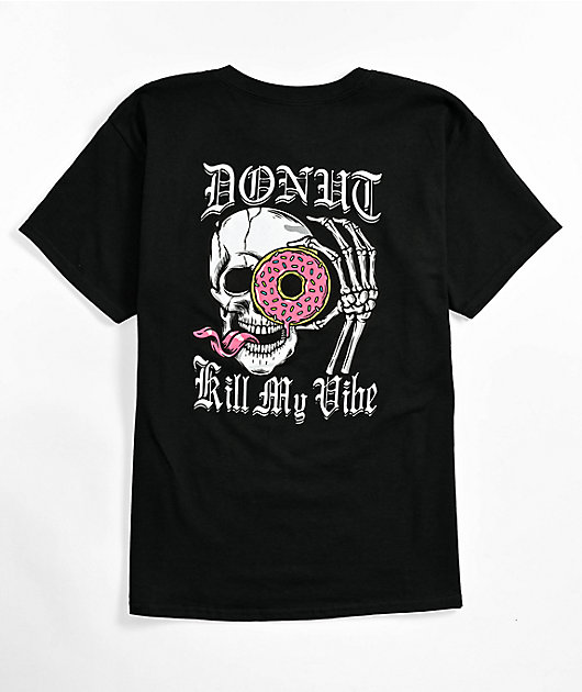 Kids Donut Kill My Vibe Black T-Shirt | Zumiez