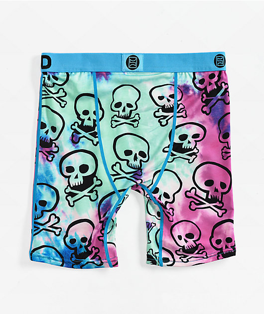 Kids PSD Washed Bones Blue Boxer Briefs | Zumiez