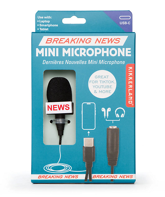 Kikkerland Design Breaking News Mini Microphone | Zumiez