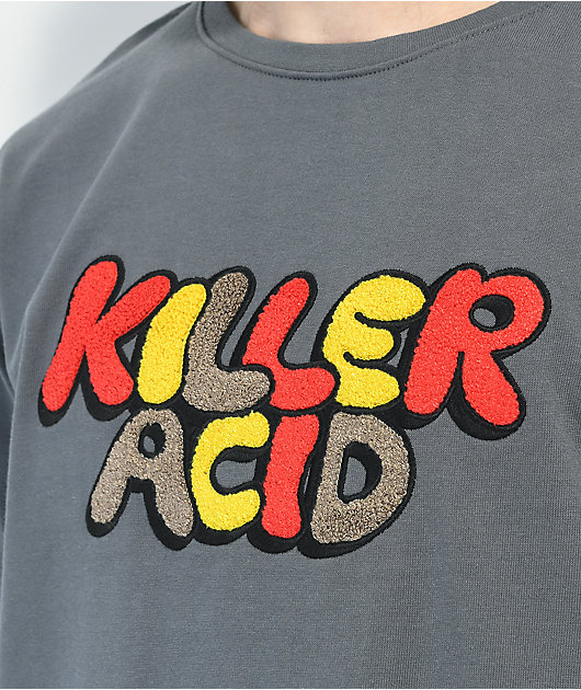 Killer Acid Big Logo Grey T-Shirt | Zumiez