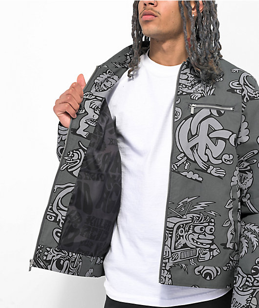 Killer Acid Freak Weirdos Black & Grey Chore Jacket