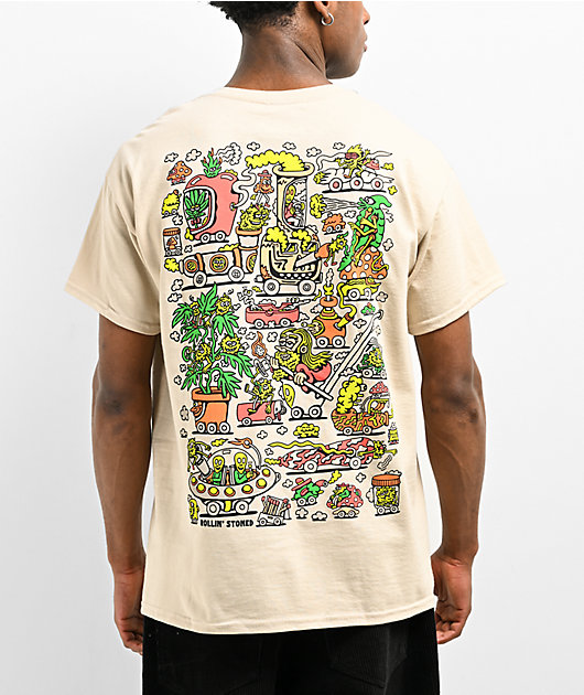 Killer Acid Rollin' Stoned Natural T-Shirt | Zumiez
