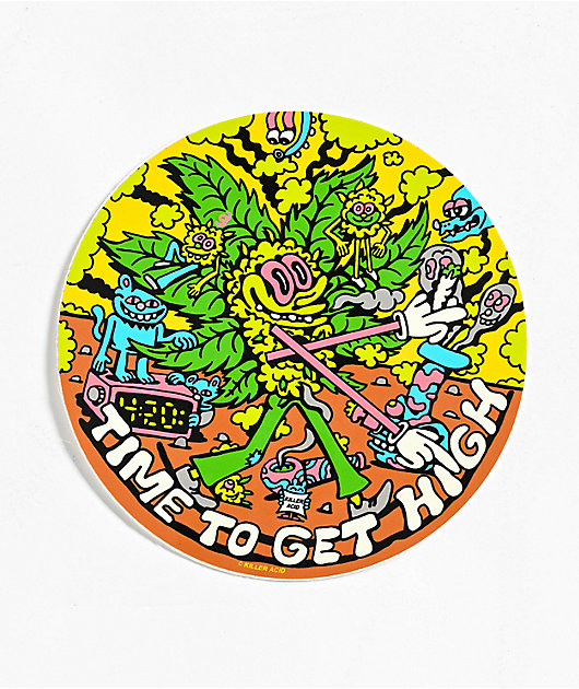 Killer Acid Time To Get High Sticker | Zumiez
