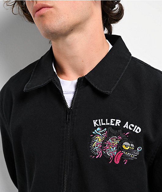 Killer Acid Trippy Dog Black Work Jacket | Zumiez
