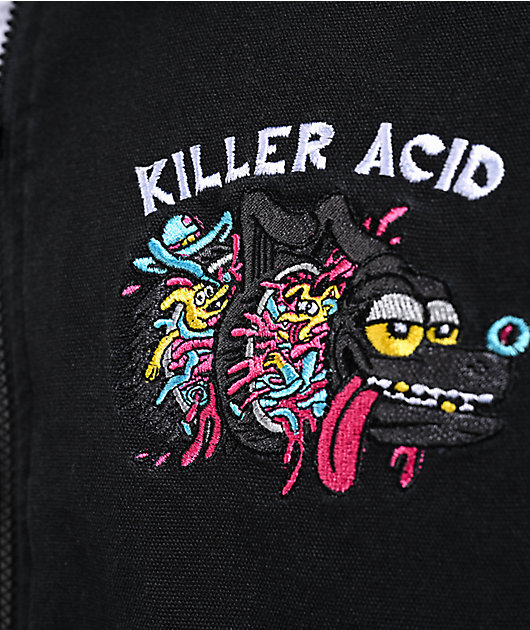 Killer Acid Trippy Dog Black Work Jacket | Zumiez