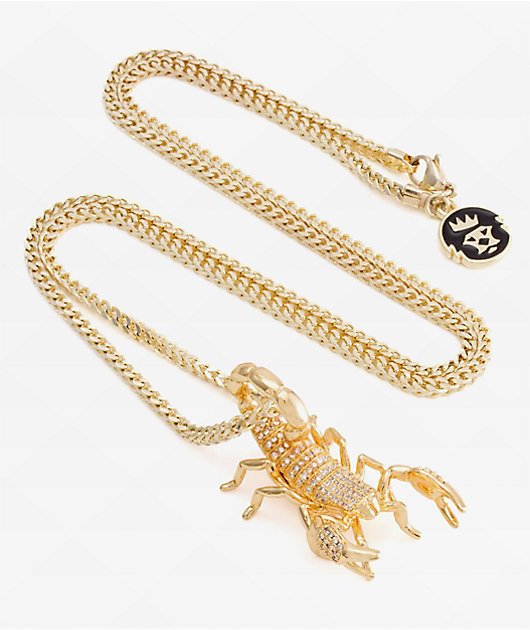 King Ice Scorpion King 22" Gold Chain Necklace | Zumiez