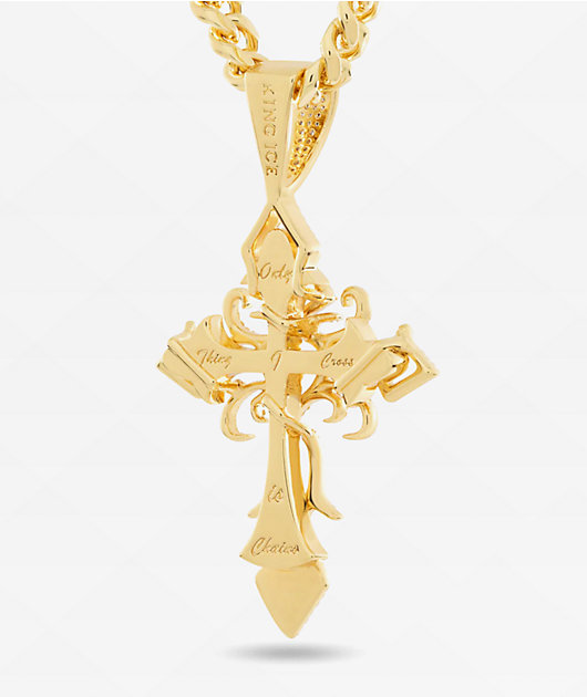 King Ice x Mike Zombie All I Cross Is Chainz 22" Gold Chain Necklace ...