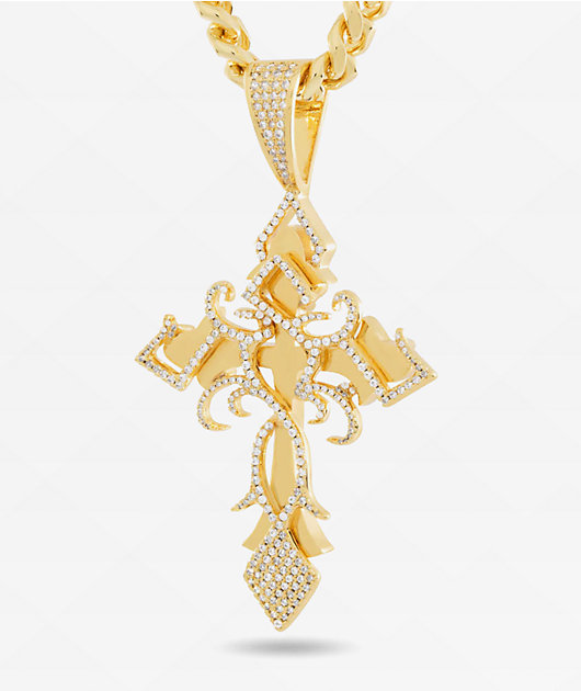King Ice x Mike Zombie All I Cross Is Chainz 22" Gold Chain Necklace ...