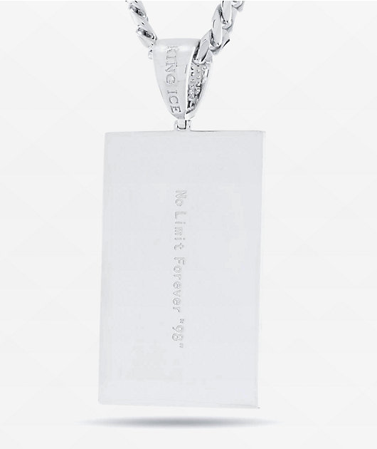 King Ice x No Limit Records Dog Tag 24" Silver Necklace | Zumiez